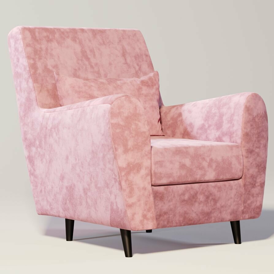 Кресло Легаси фабрика W&B, для отдыха, Плюш 15, Цвет кресла: розовый