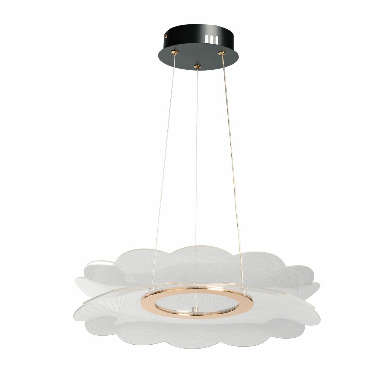 Светильник потолочный, люстра светодиодная De City Конти 488014201, 1*30W LED 3000-6500К, золотой