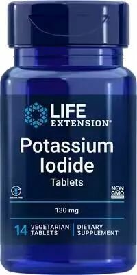 Йод, Life Extension Potassium Iodide йодид калия, 130 мг 14 таблеток.