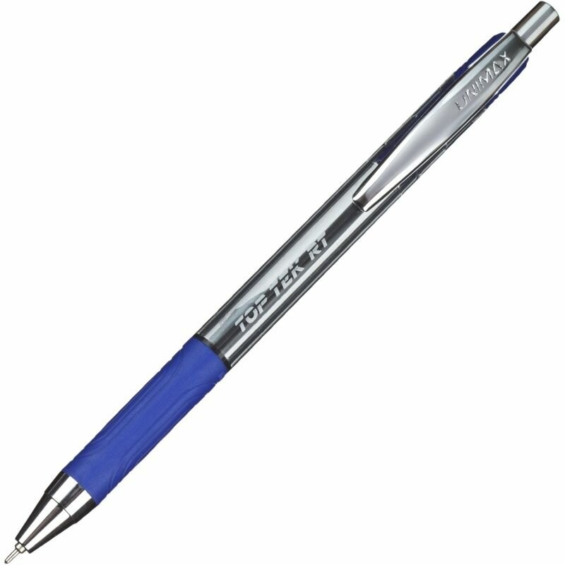 Ручка шариковая Unimax Top Tek, RT 0,7 мм, синяя, масляная, автомат