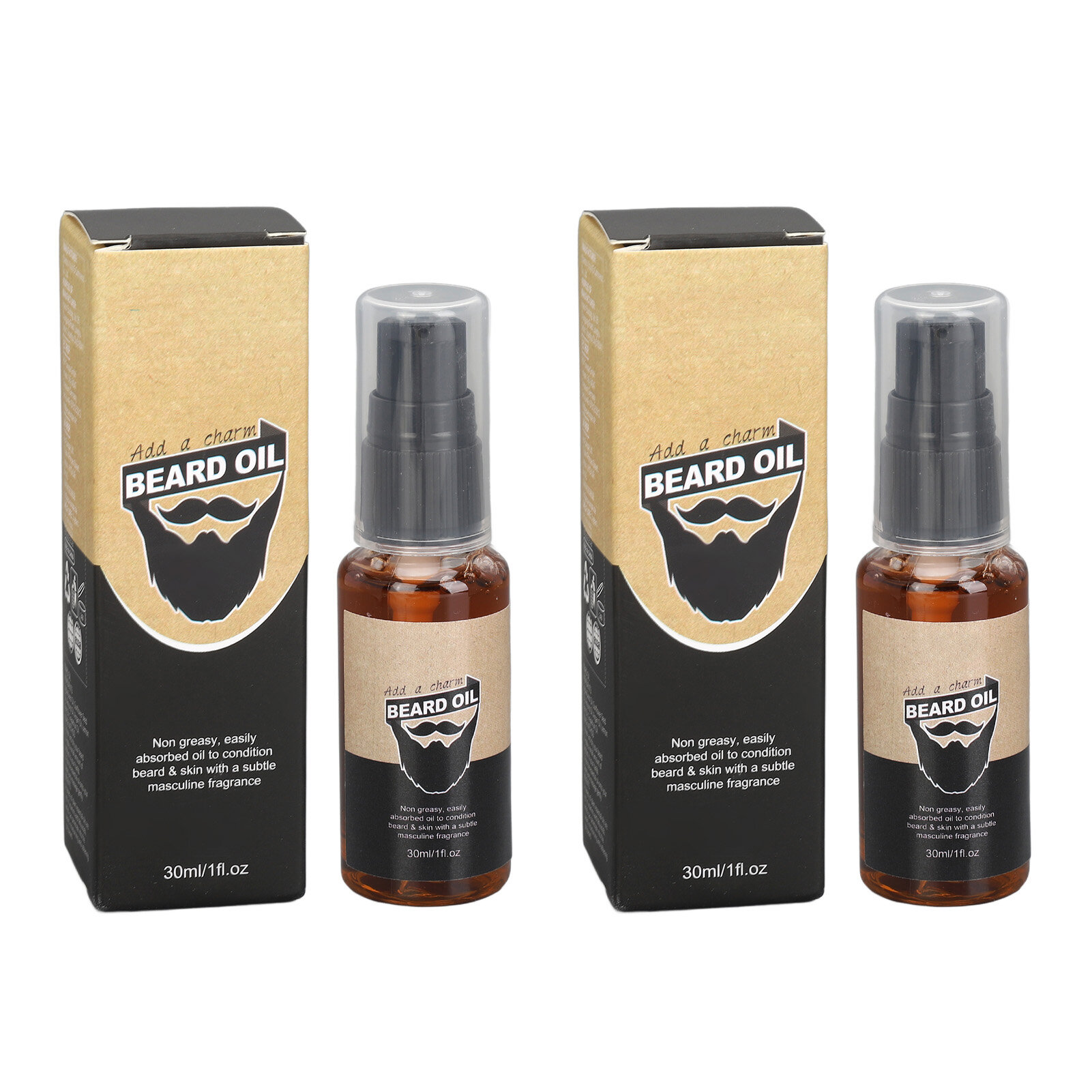 2pcs Beard Oil Увлажнение уменьшить сплит