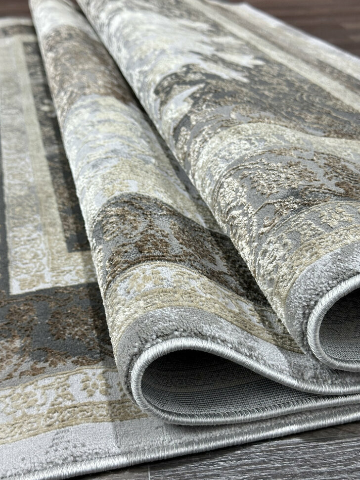 Ковер, Прямой, Бежевый, Коричневый, Серый, Классический, Персидский, на пол, в гостиную, спальню, в ассортименте (120 см. на 180 см.)