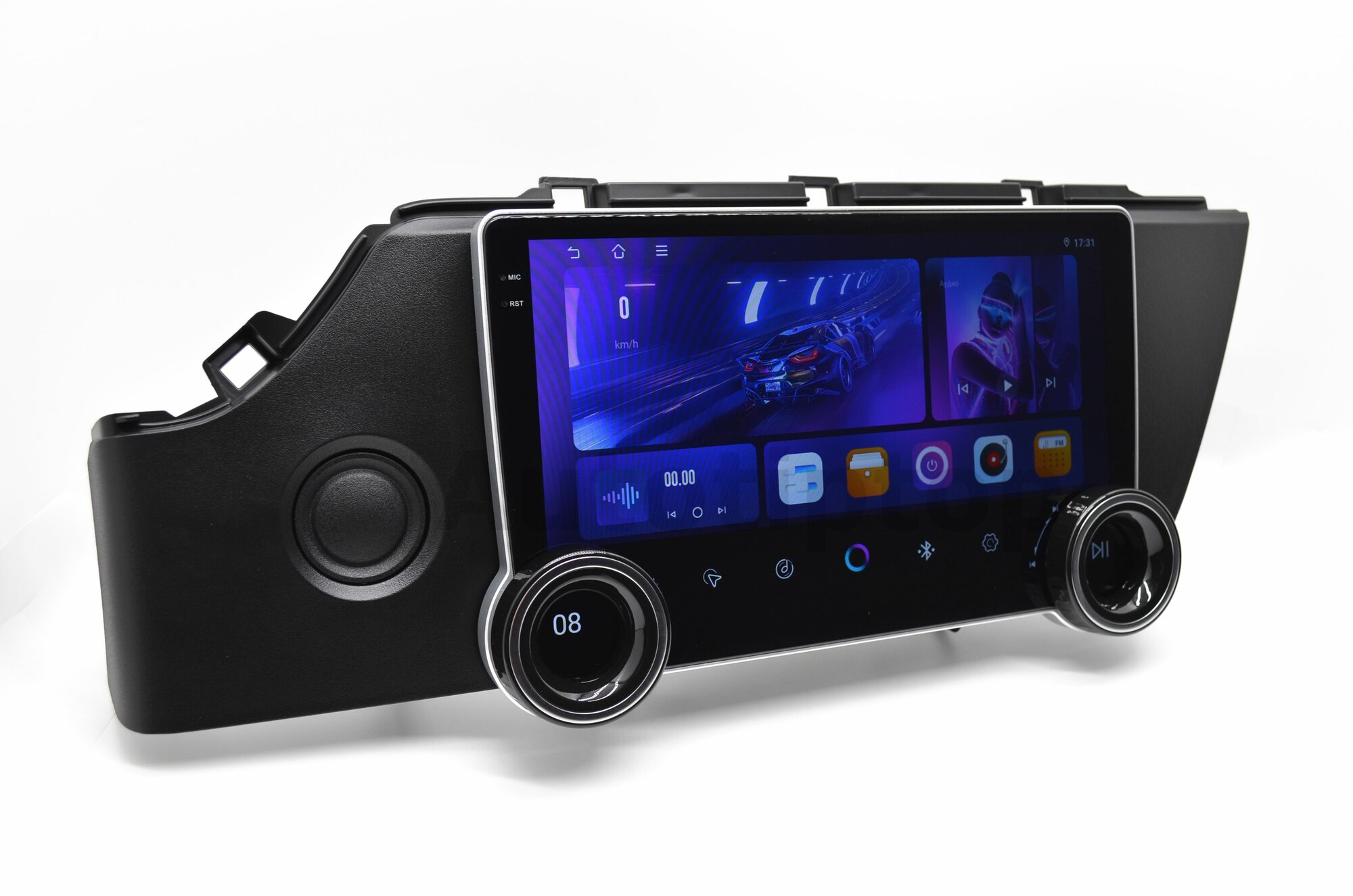 Большая магнитола Tesla 4 core 4/64 с крутилками Kia Rio 4 2021-2025