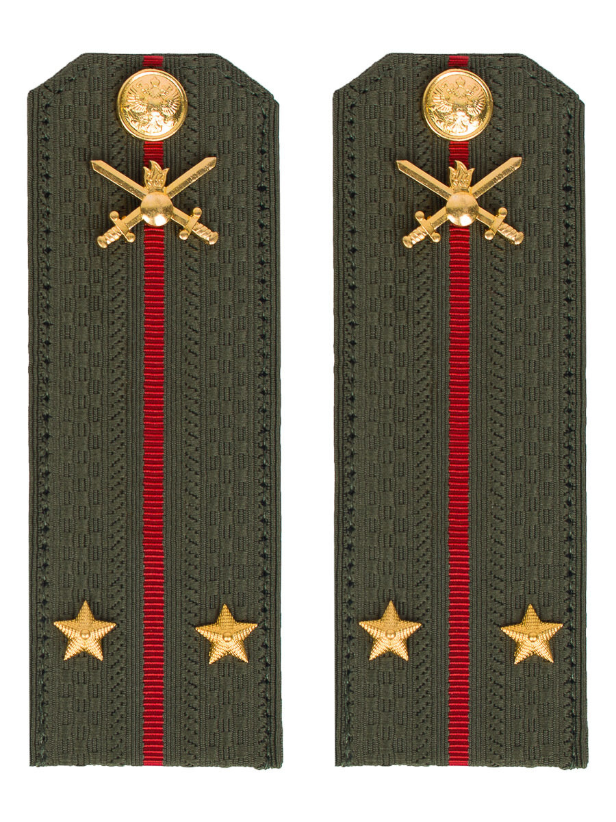 Погоны МО Сухопутные войска зеленые звание Лейтенант