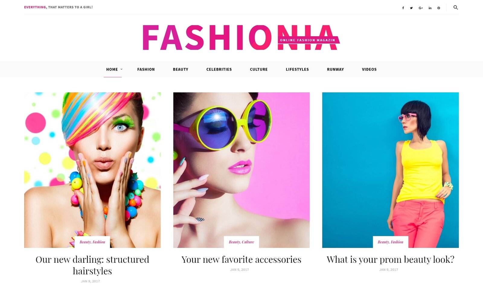 Подарочный сертификат на Шаблон для сайта Вордпресс с демоконтентом Fashionia - Online Fashion Magazine Responsive WordPress Theme
