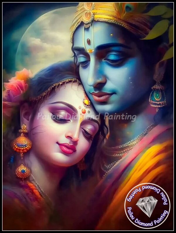 Картина из алмазной мозаики на подрамнике Круглые бриллианты 40х50см "Индия"