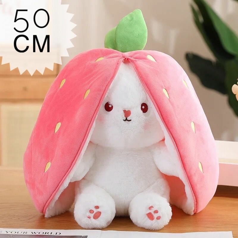 Заяц мягкая игрушка (кролик) 50 см клубничка