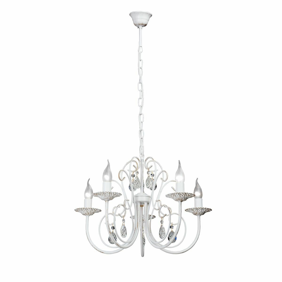 Люстра Vitaluce V1398/5 5x14 60Вт белый, бежевый, золото, Е14