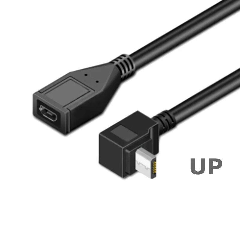 Micro USB кабель 0.5m, 90°, UP