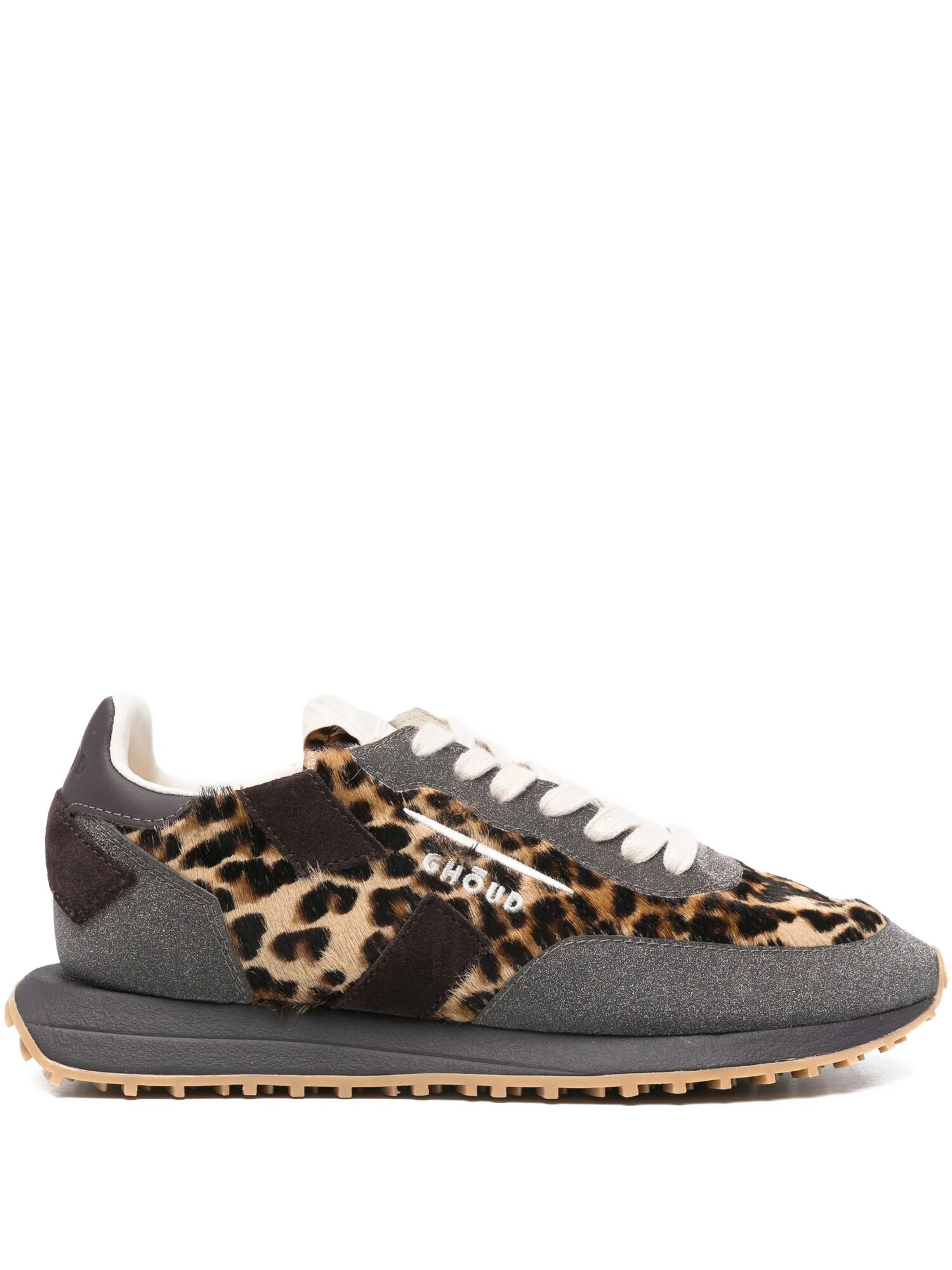 Кроссовки Animal-print panelled sneakers