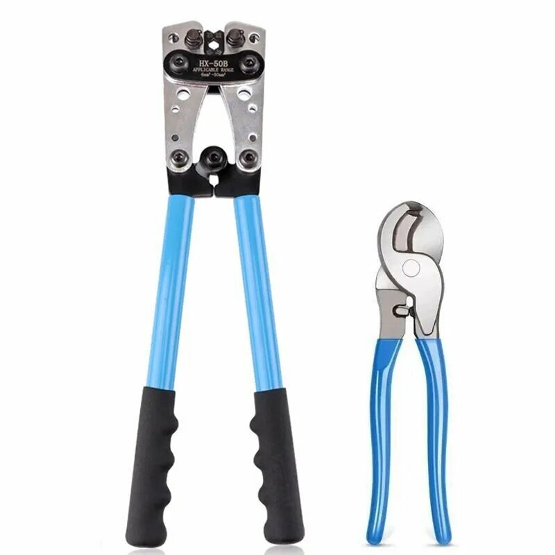 Инструмент для обжима кабеля HX-50B для кабеля 6-50 мм2 1-10AWG с зачисткой проводов