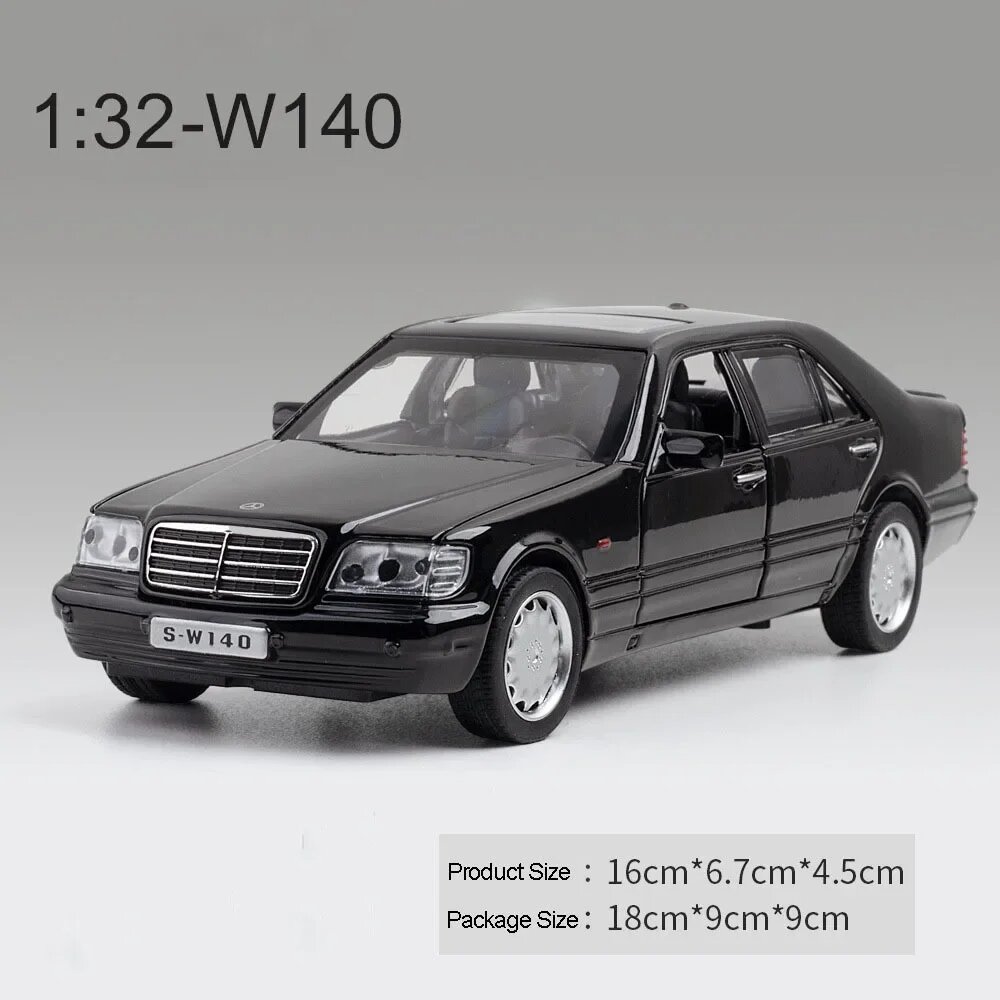 Масштабная Модель Автомобиля S-W140 (1:32) Из Литого Металла С Пластиковым Шасси, Резиновыми Шинами
