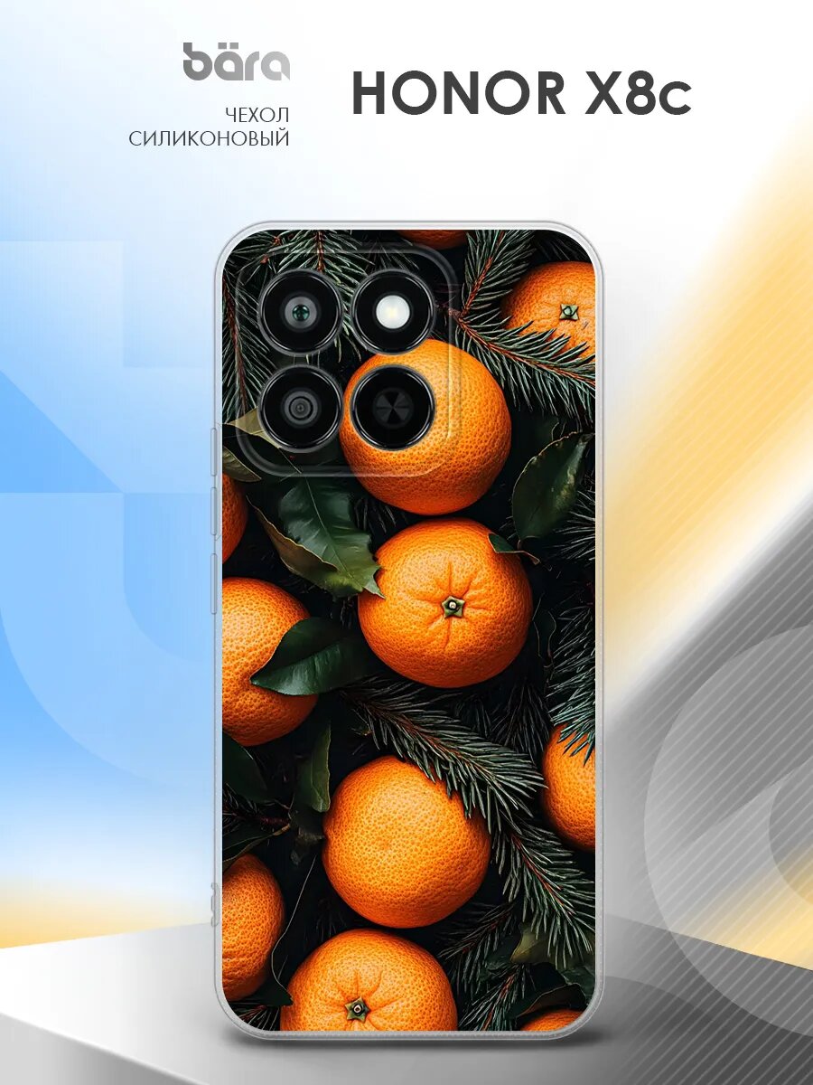 Чехол на Honor X8c, Хонор Икс8с, противоударный, силиконовый, с рисунком