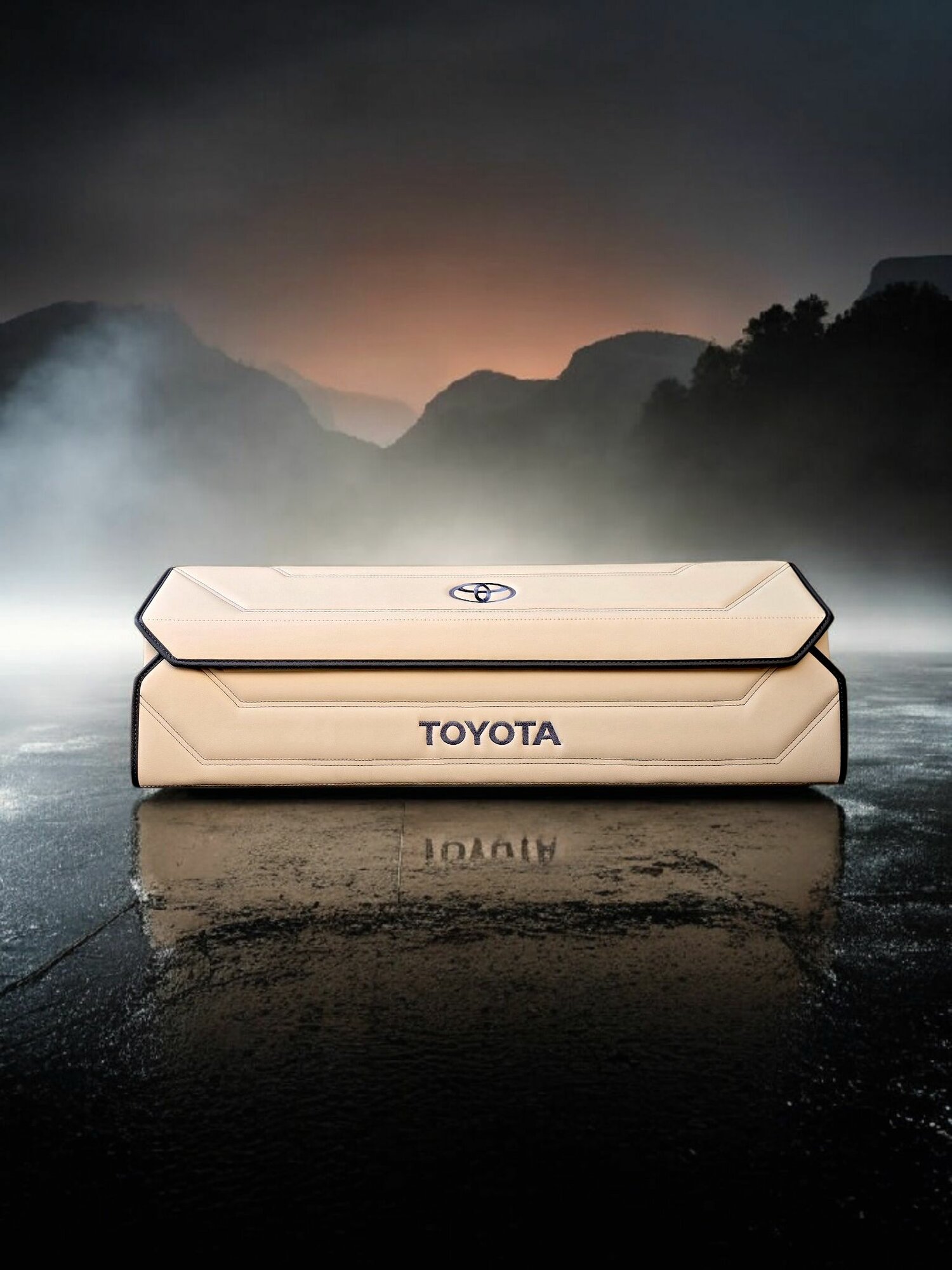 Органайзер в багажник для автомобиля Toyota, бежевый 90 см