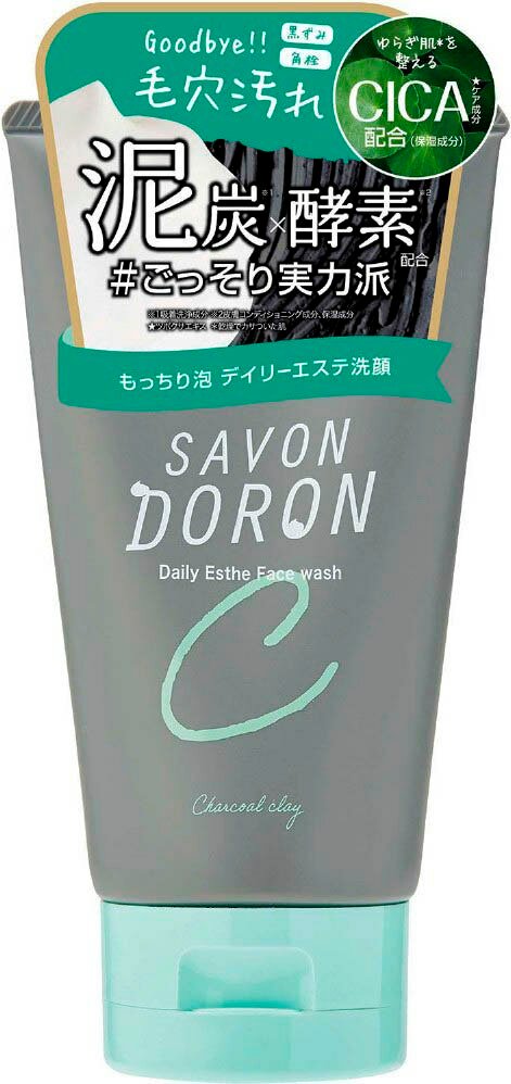 COSMETEX ROLAND Savon Doron Daily Esthetic Facial Wash Oeat Пенка для умывания лица очищающая с древесным углём и экстрактом центеллы азиатской
