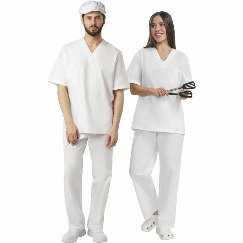 Костюм пекаря КНР универсальный, короткий рукав, без кармана, у05-КБР, р 44-46, р 170-176