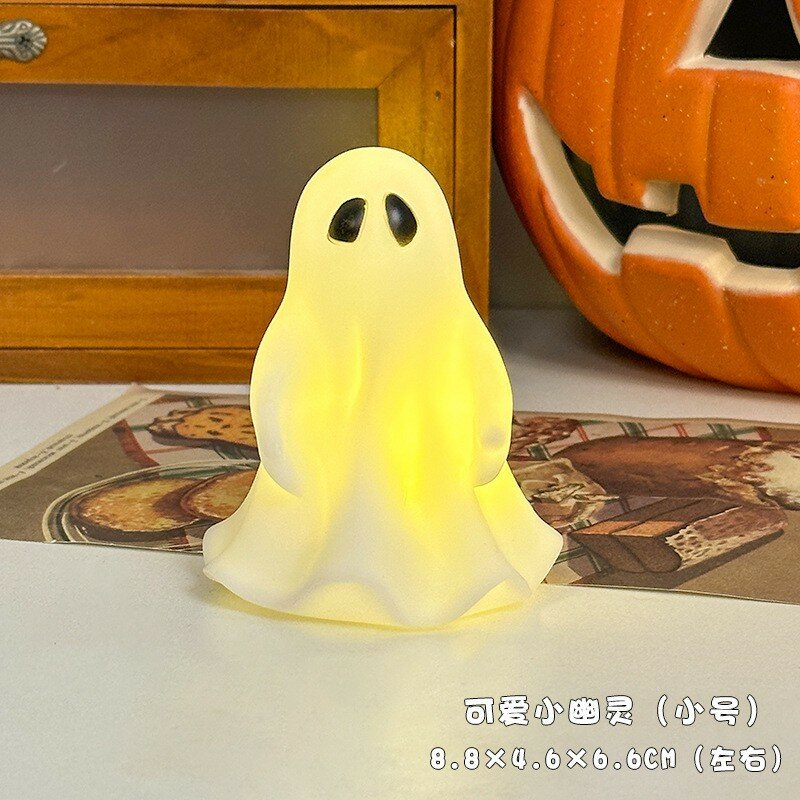 Ручной фонарь в форме тыквы на Хэллоуин, светодиодный электронный светильник-свеча, реквизит для украшения вечеринки, украшение с рассеянным светом