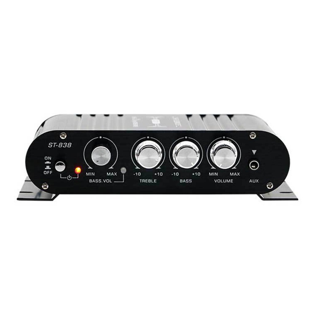 Мини-усилитель мощности для домашнего автомобиля, многофункциональный динамик с Bluetooth-черный