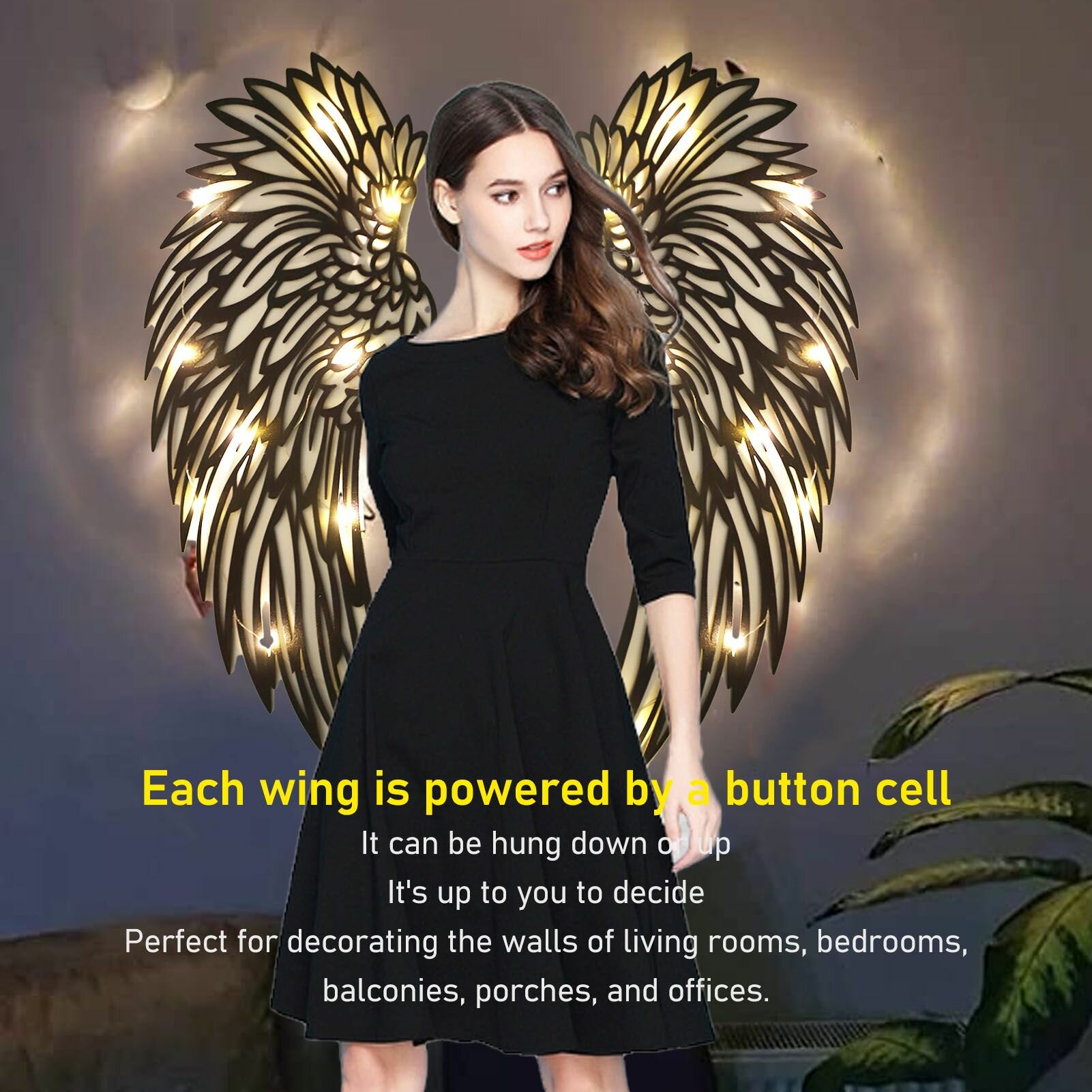 Большие настенные рисунки с крыльями ангела