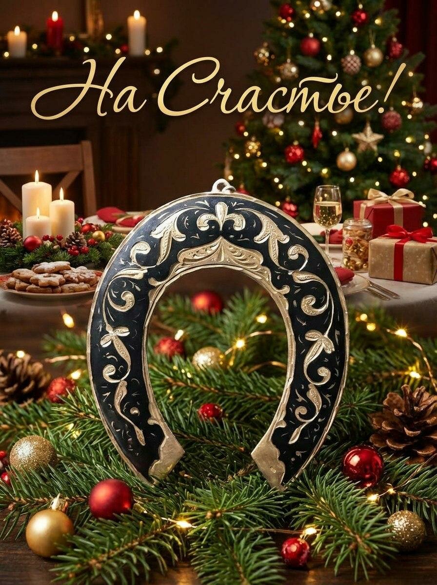 Подкова из серебра 875 пробы. П604/2