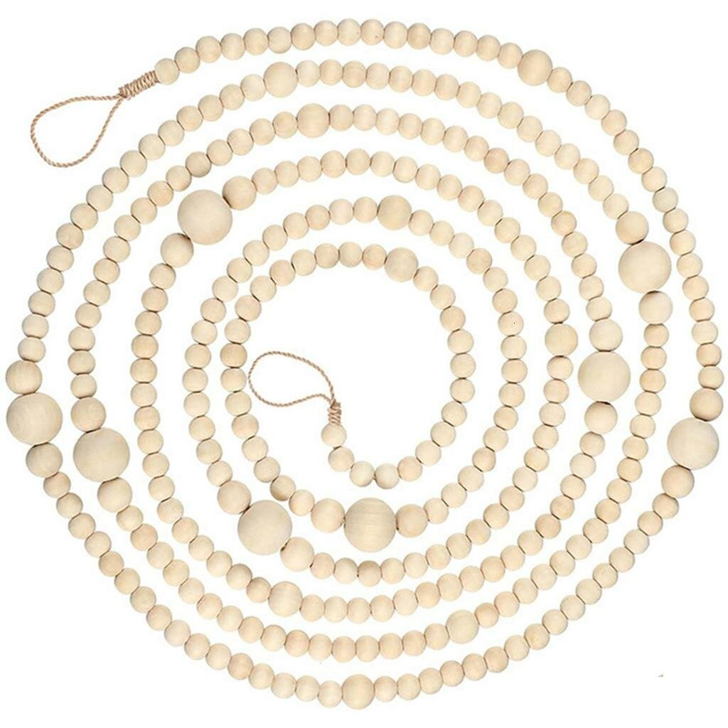 DIY деревянные бусы для украшения ёлки