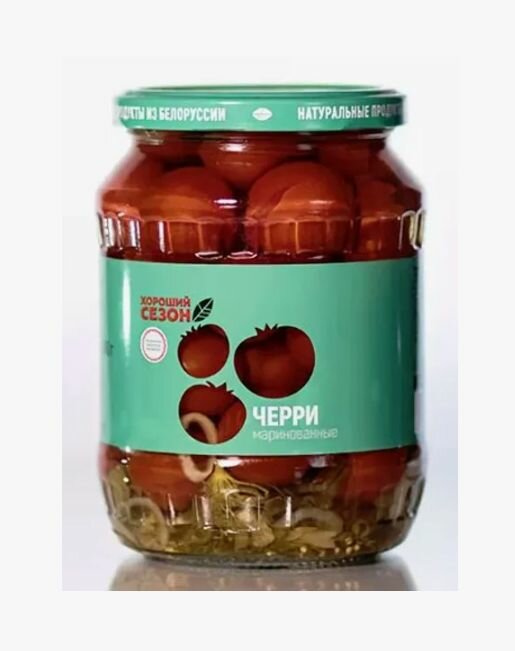 Хороший сезон Томаты черри маринованные 720 мл, 4 штуки