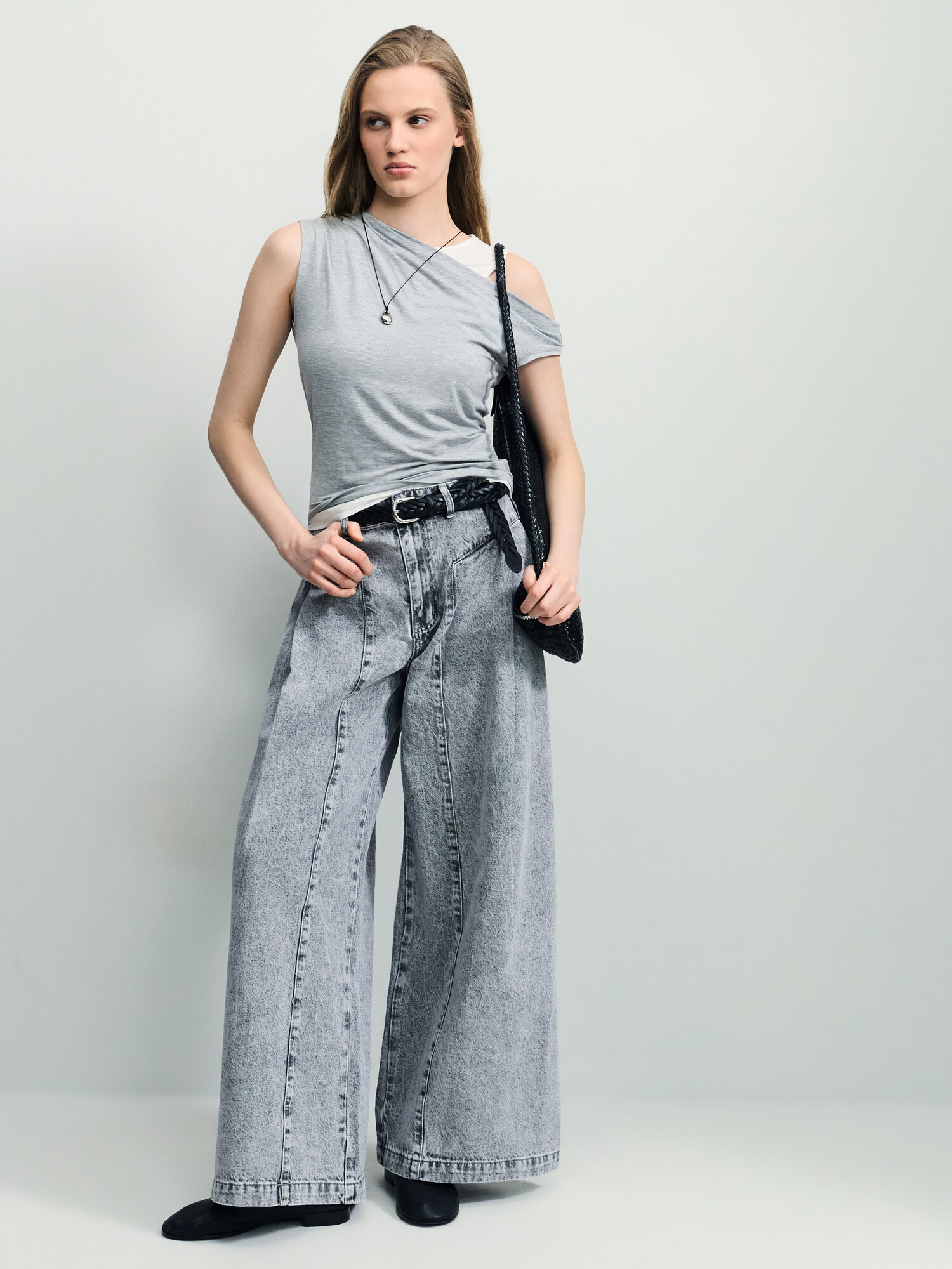 Джинсы широкие wide leg 