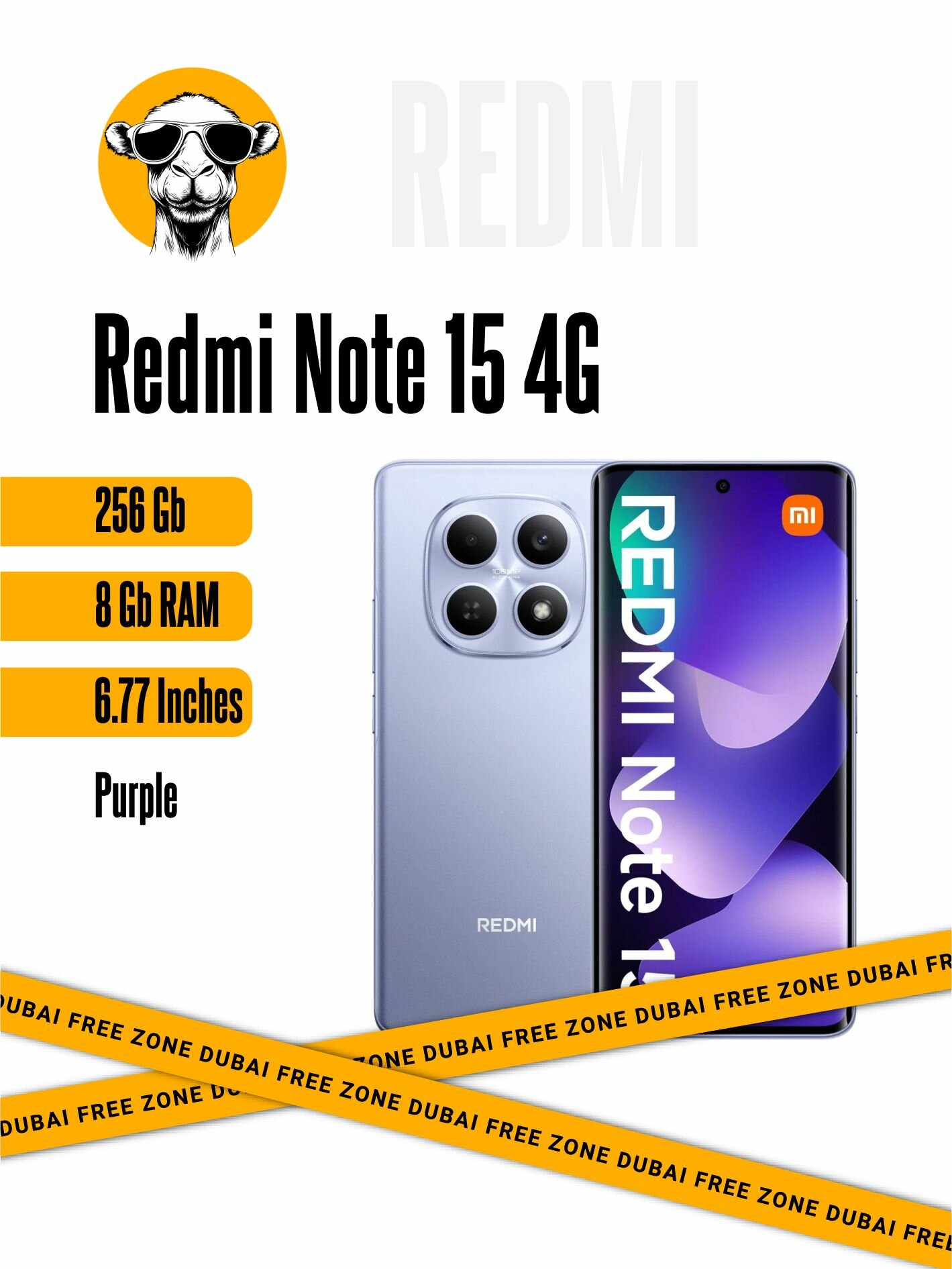 Смартфон Redmi Note 15 4G 8/256Gb Purple