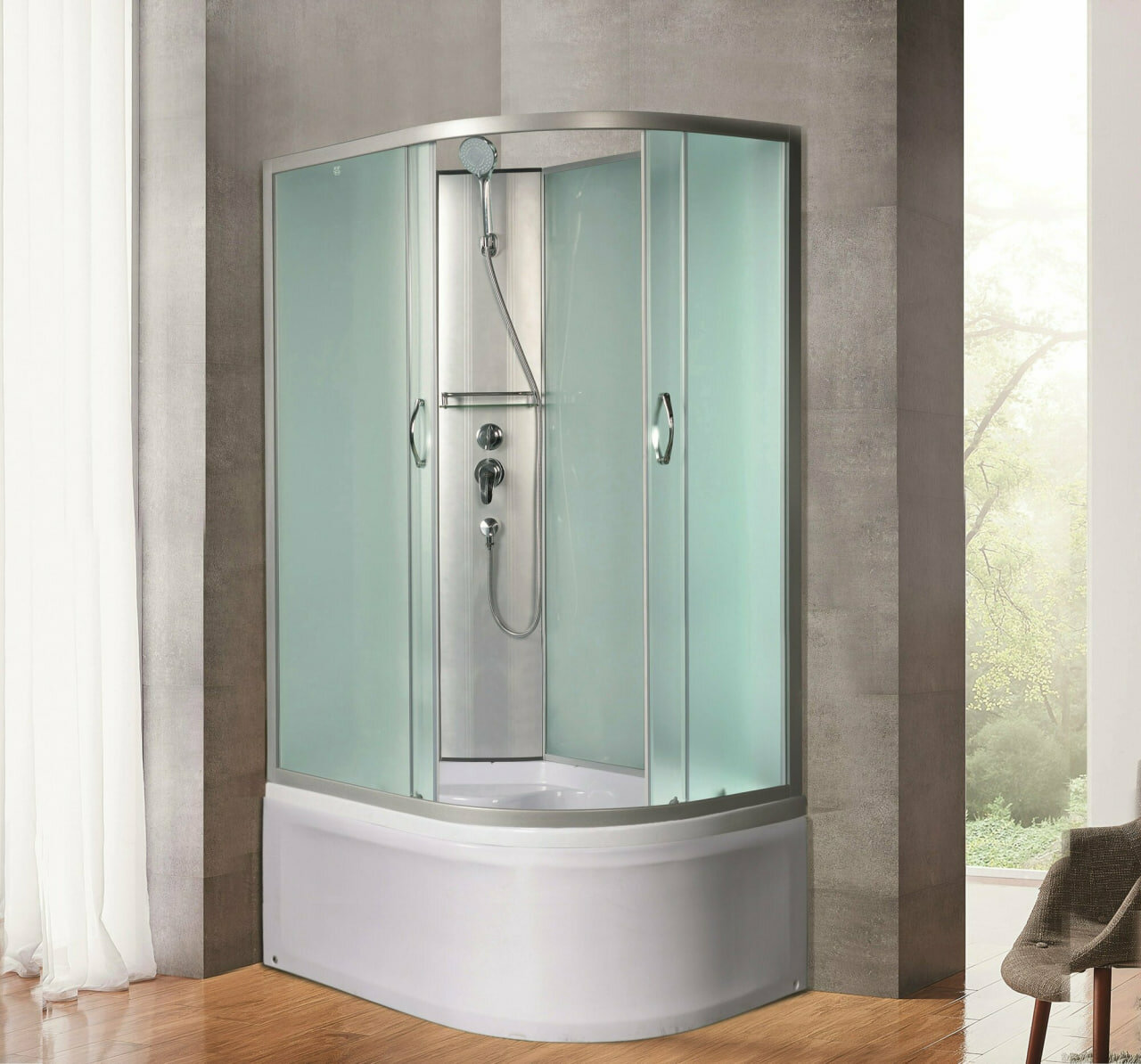 Душевая кабина River Quadro XL 100/80/41 MT, с поддоном, прочная