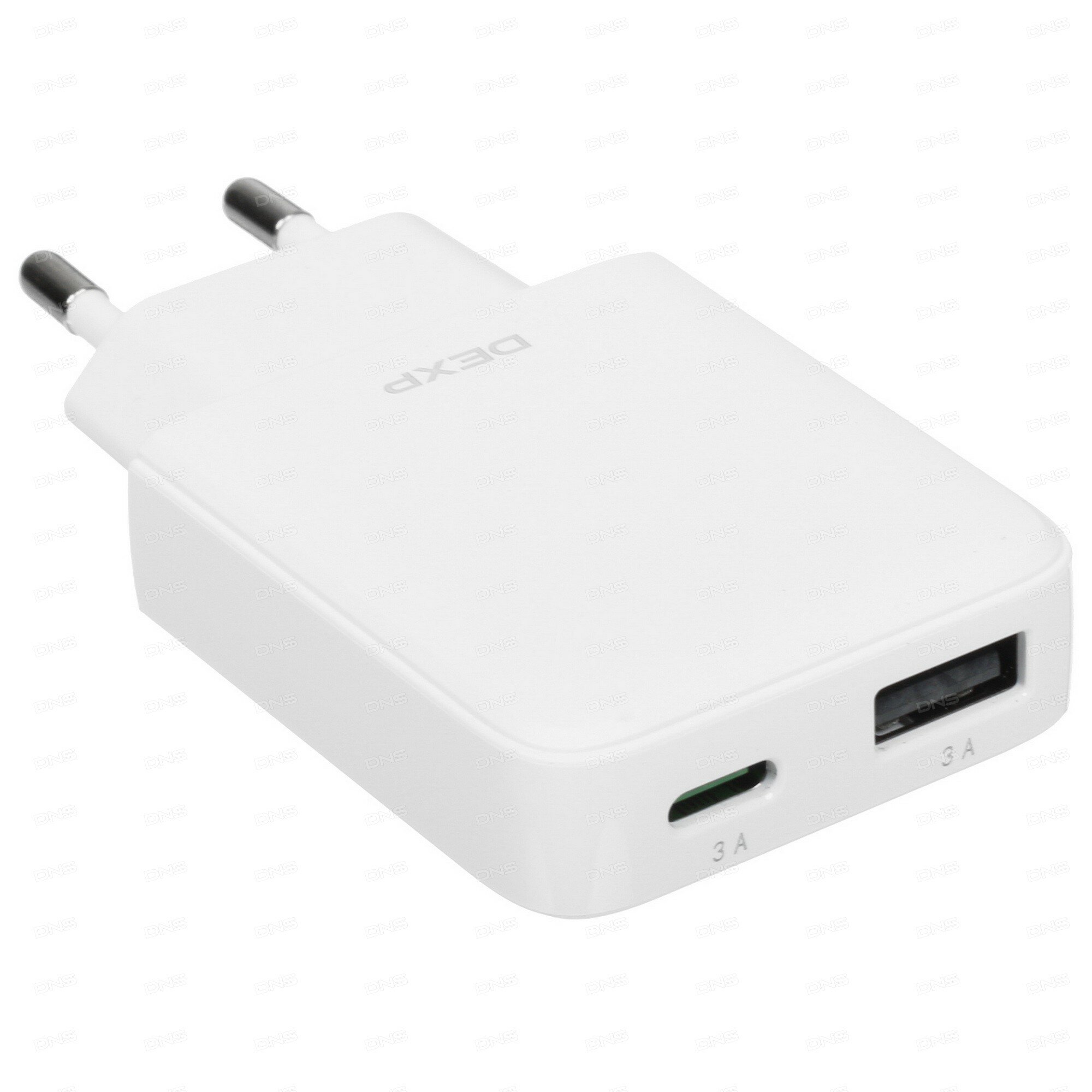 Сетевое зарядное устройство DEXP GaN SuperSlim IET25CD белый