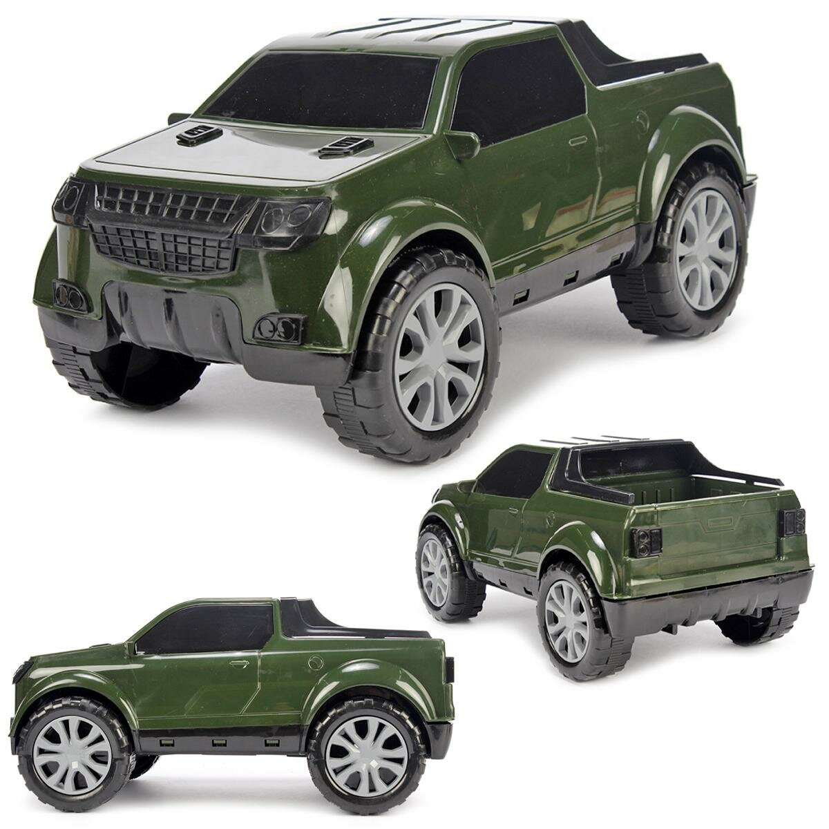 Пикап инерционный 'Green Plast' ВП05, 40см, пластик/резина, зеленый