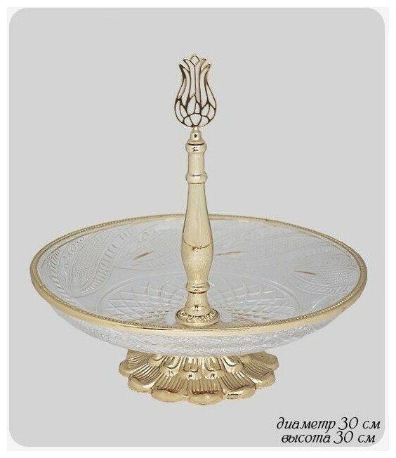 Фруктовница на ножке 30см Стекло 581-007 118-581-007 (061L-A)