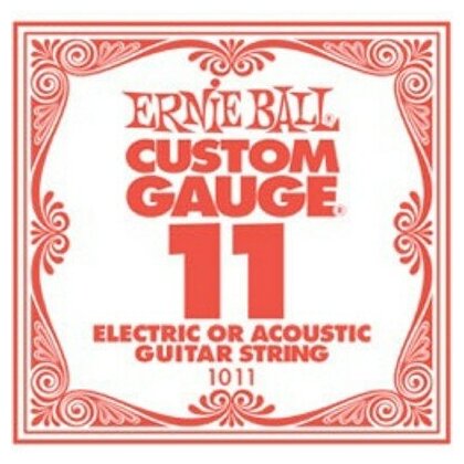 Одиночные струны для акустической гитары Ernie Ball 1011 Custom Gauge 11