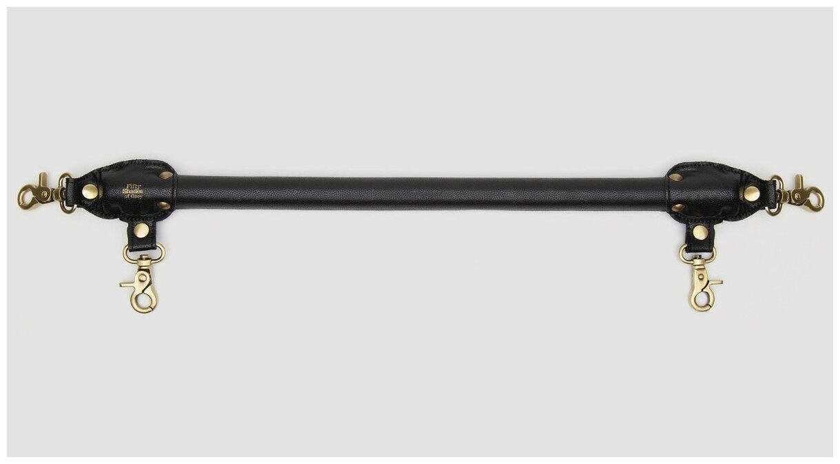 Черная распорка для ног Bound to You Faux Leather Spreader Bar - 50,8 см, Fifty Shades of Grey, искусственная кожа, черный