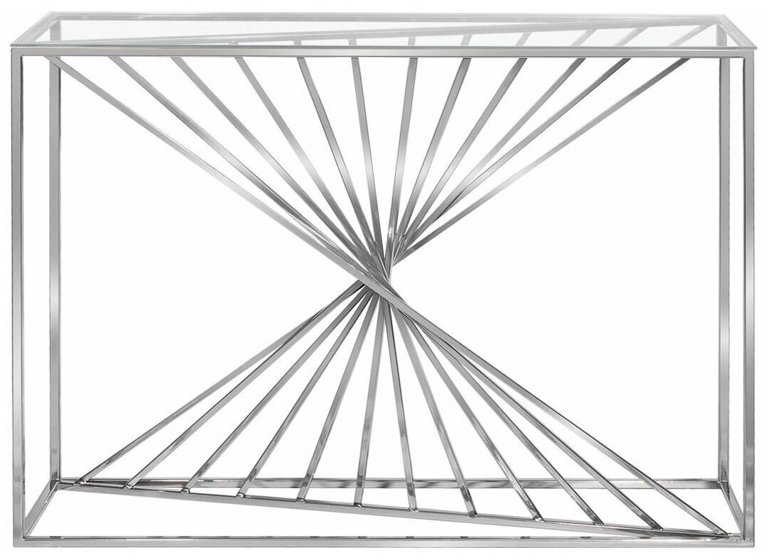 Консольный столик, туалетный столик париж 1200х875х280мм (хром/прозрачное)