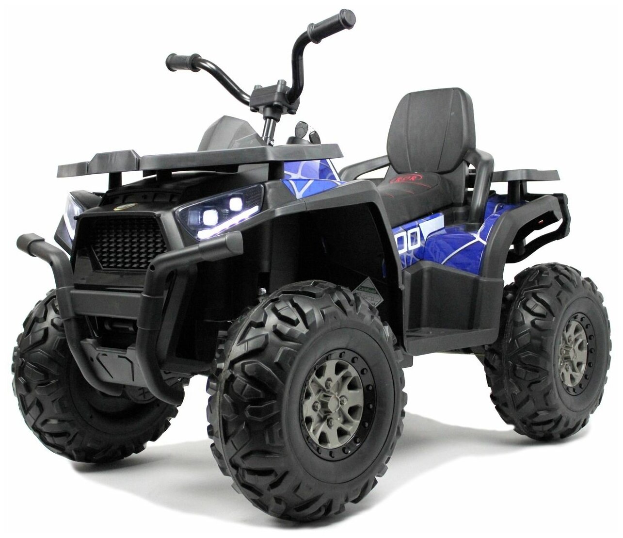 Детский электроквадроцикл RiverToys H999HH синий Spider, полноприводный, с пультом