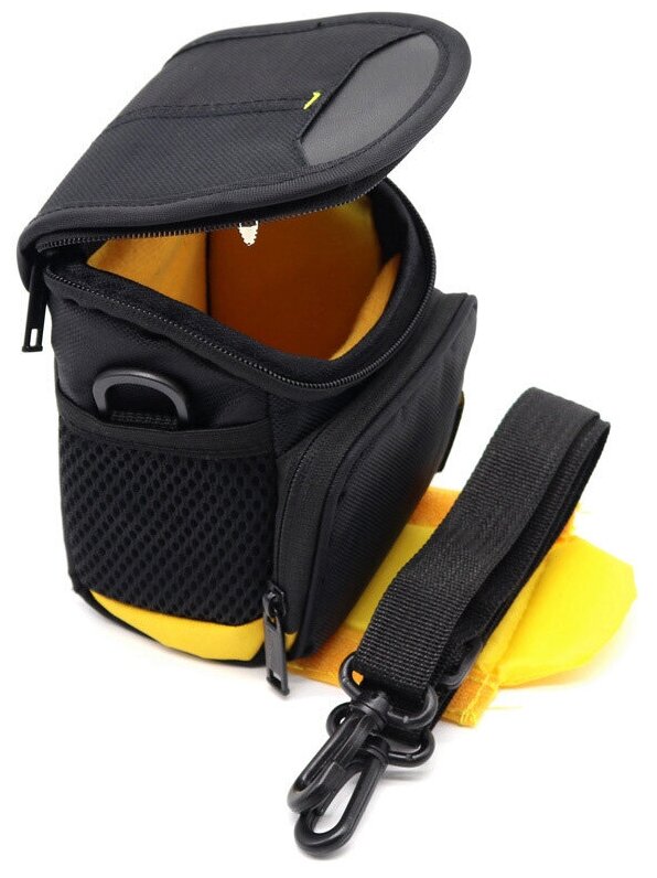 Чехол-сумка MyPads TC-1228 для фотоаппарата Nikon Coolpix S9050/ S9700/ S9900/ W100/ W300 из качественной износостойкой влагозащитной ткани черный