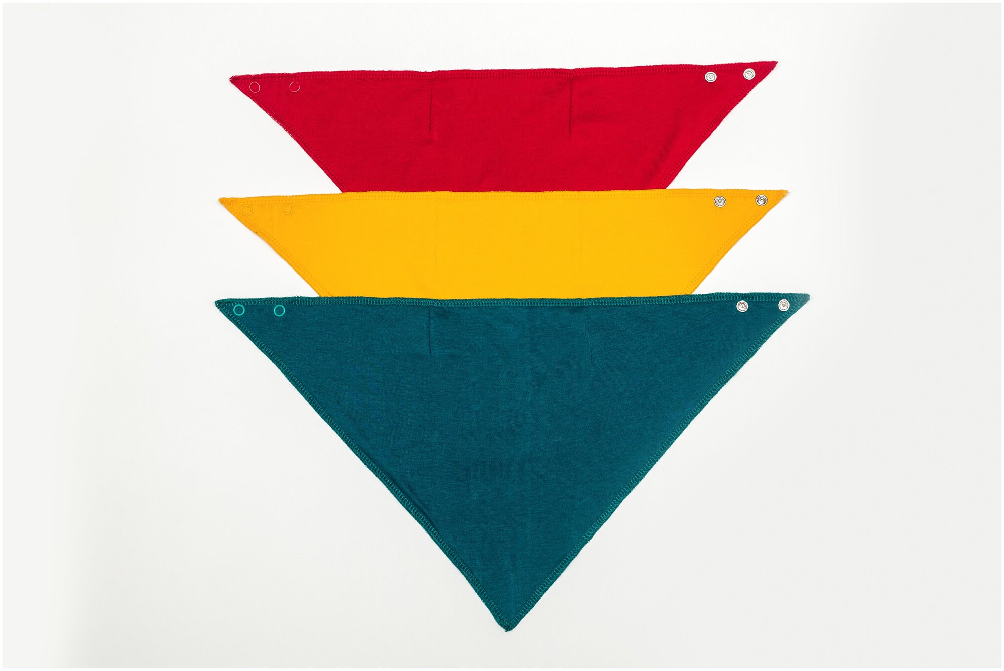 Нагрудник Diva Kids : набор 3 шт, желтый, красный, зеленый/ Нагрудник для малышей/ Шарфик хлопковый для малышей/Слюнявчик для малышей