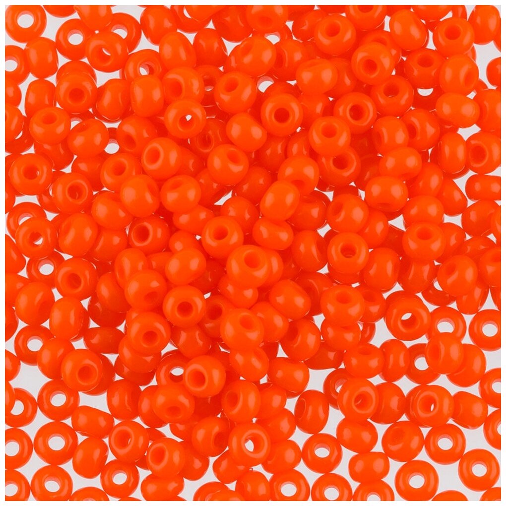 Бисер для рукоделия 50 г Чехия Gamma круглый 3 10/0 2.3 мм C136 яр. оранжевый (93140)