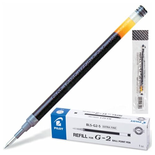 Стержень гелевый PILOT, 110 мм, черный, узел 0.5 мм, линия письма 0.3 мм, BLS-G2-5