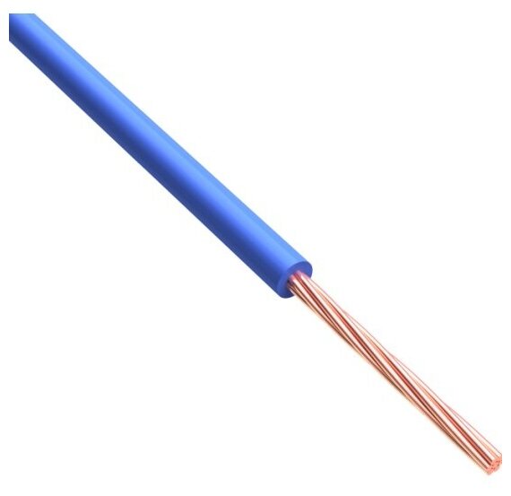 Провод Rexant ПГВА 1х1,00 кв. мм, синий (бухта 200 м)