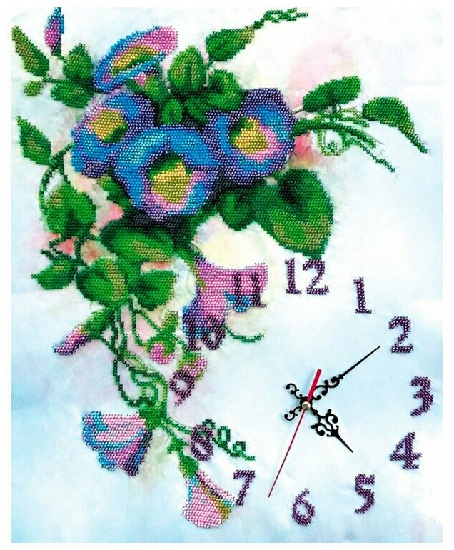 Набор вышивки бисером "Часы. Вьюнок" FeDi 32x40 см