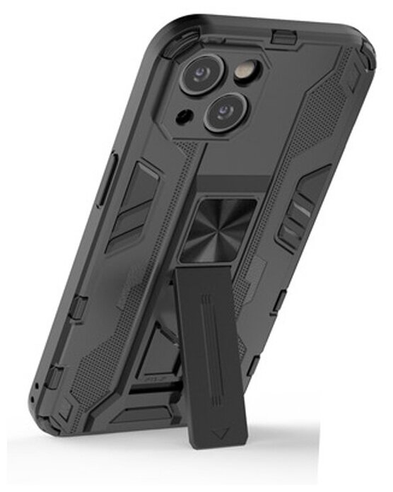 Противоударный чехол с подставкой Transformer для iPhone 13 Mini черный