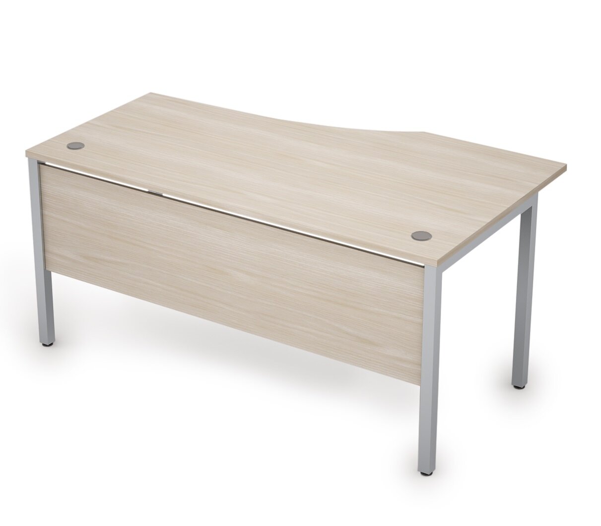 Стол письменный угловой левый AVANCE ALSAV 6МД.020 на металлокаркасе (сечение опоры 40*40 с царгой ЛДСП) Шамони светлый 1600х900х750