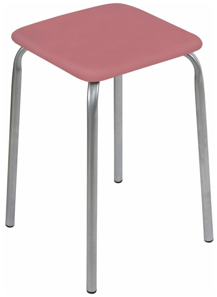 Табурет "Эконом" на 4-х опорах (квадр. сиденье ДСП) ТЭ3 коричневый Nika ТЭ3/К