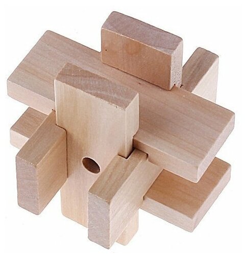 Деревянная головоломка средней сложности "Башня познания"