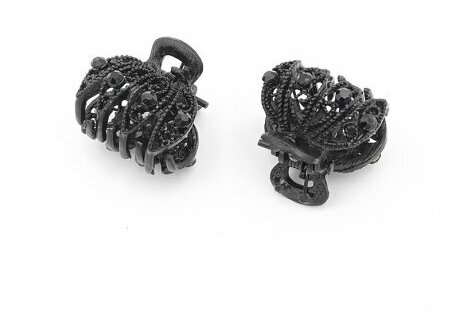 Краб (аксессуар, украшение, заколка, зажим) для волос металлический 2 шт DoppiGroup/крабы для волос/крабики/аксессуары для волос/заколка для волос