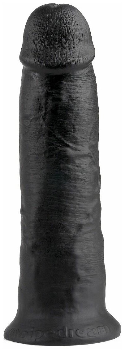 Чёрный фаллос-гигант 10 Cock - 25,4 см.
