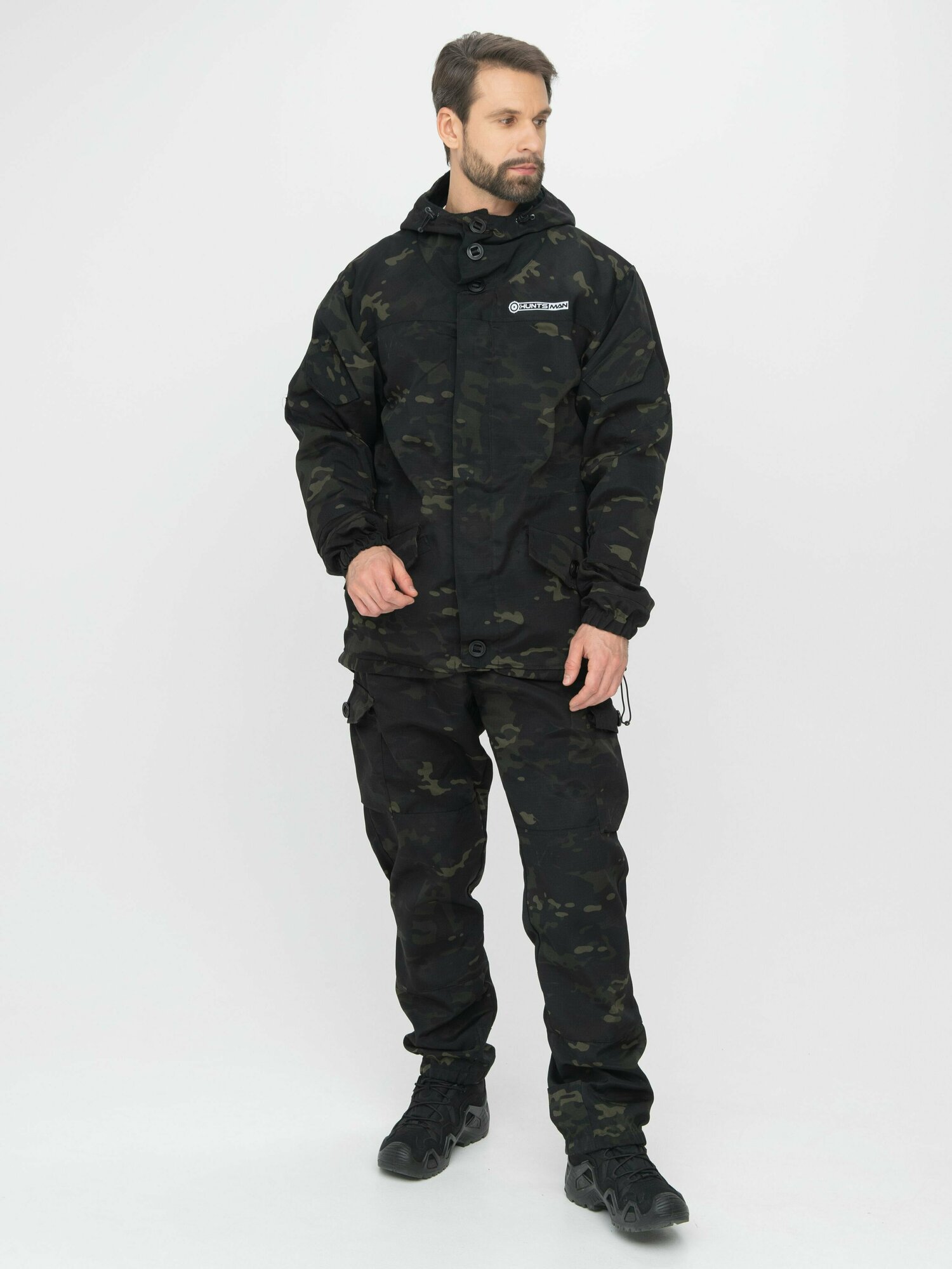 Костюм тактический Huntsman Горка 3 мужской демисезонный камуфляжный рыболовный, для охоты, охранника рипстоп цвет Мультикам City (р.56-58/182-188)