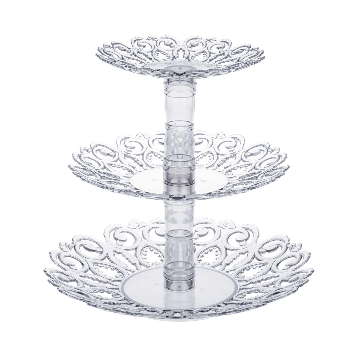 Фруктовница Альтернатива Мелодия, 3 яруса, прозрачная, пластик